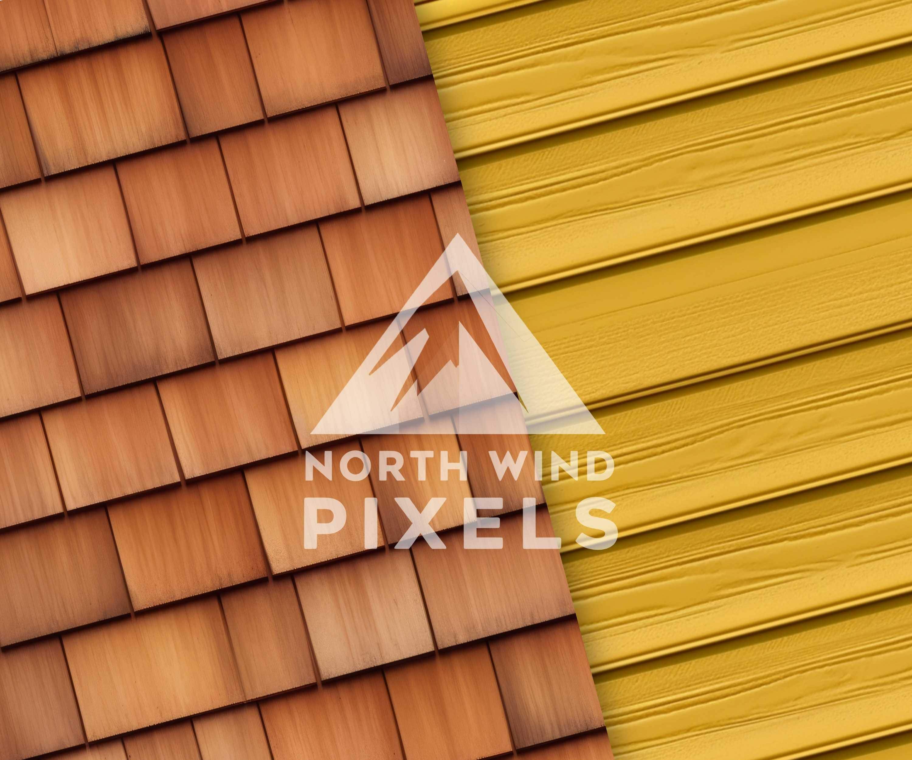 18 House Siding Digital Papers, Seamless Textures, 12x12, Realistic ...