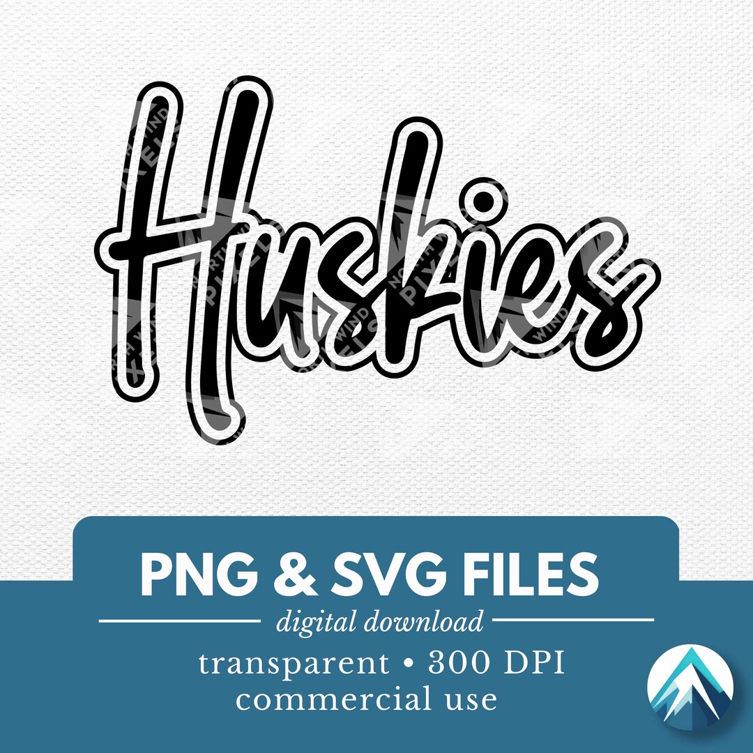 Huskies Digital Download, PNG and SVG Files, Clipart With Transparent ...