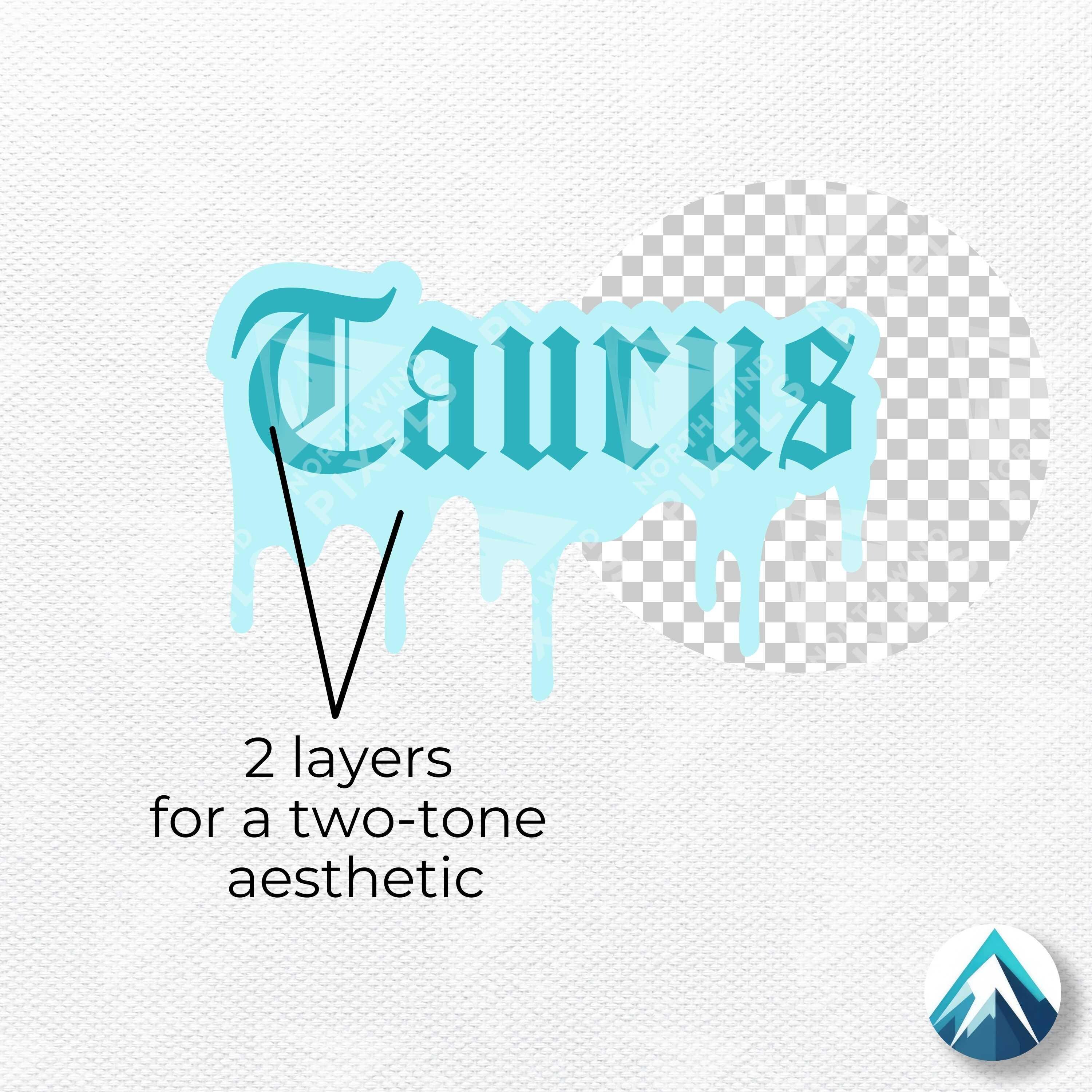 Dripping Taurus Digital Download, PNG and SVG File, With Layers ...