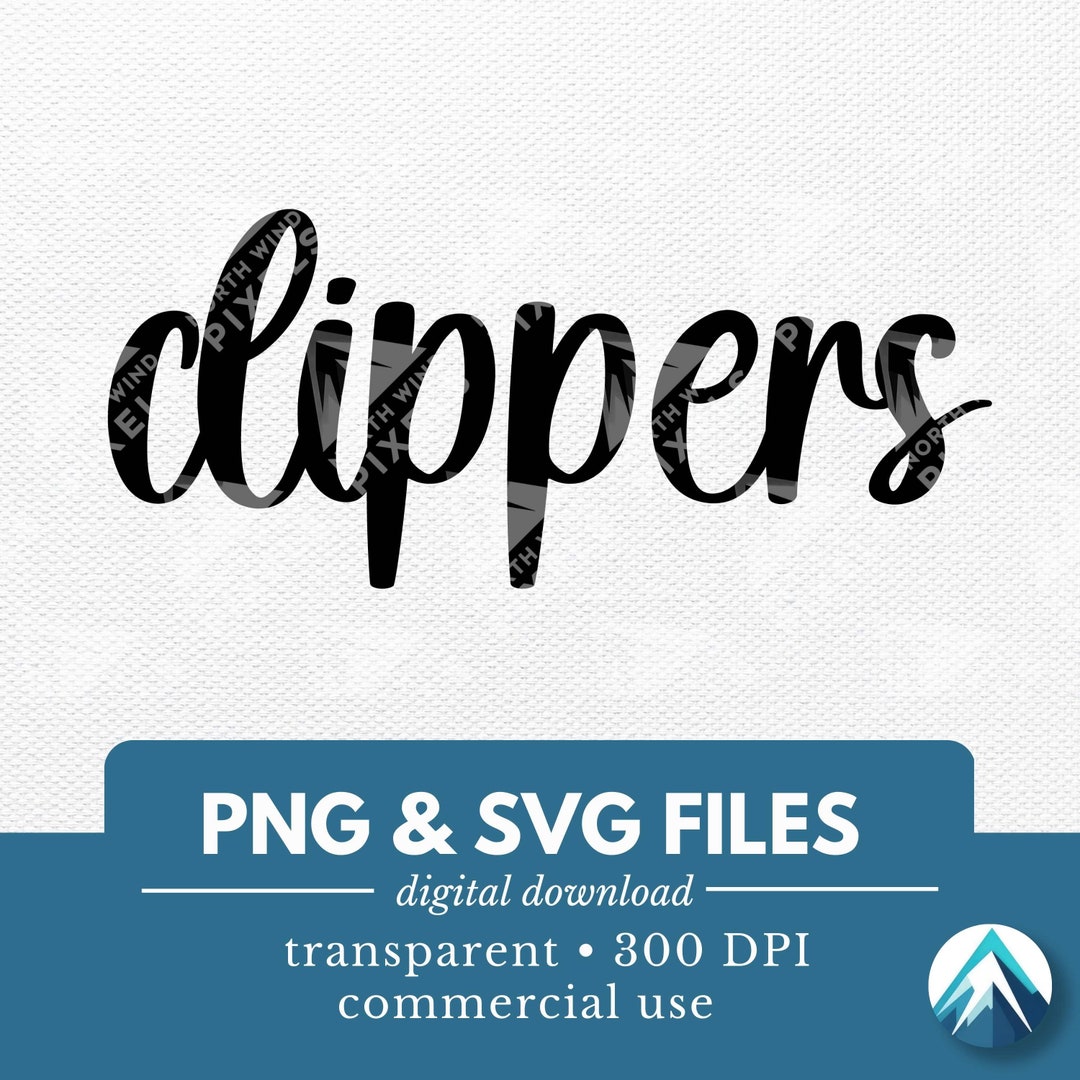 Clippers Digital Download, PNG and SVG Files, Transparent Background ...