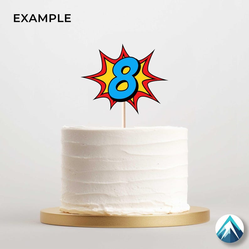 8 Superhero Birthday Number, PNG and SVG File, Digital Download ...
