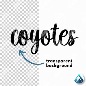 Coyotes Digital Download, PNG and SVG Files, Clip Art With Transparent ...