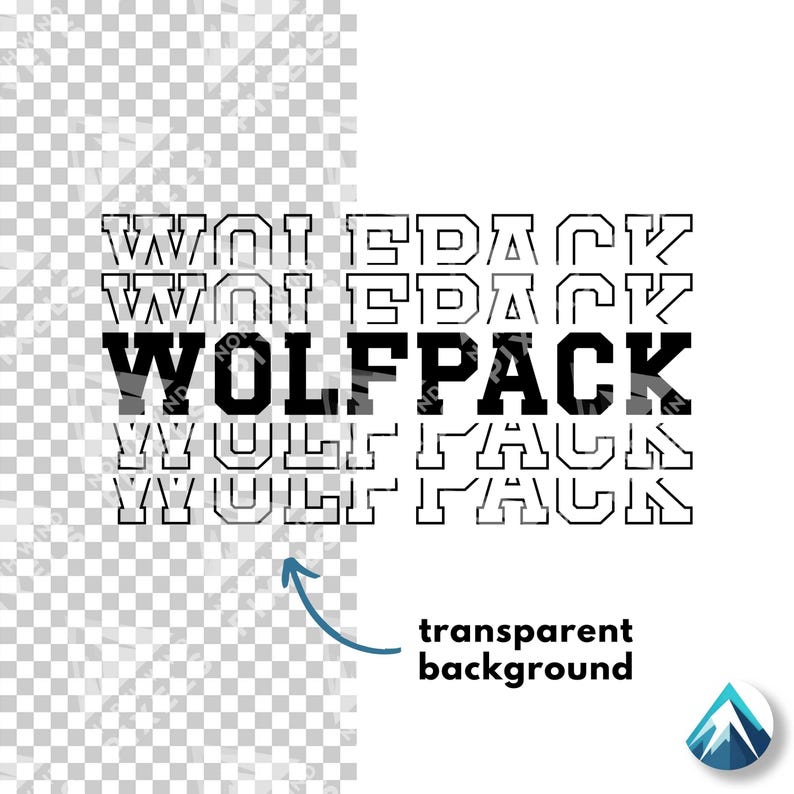Wolfpack Digital Download, PNG and SVG, Clip Art With Transparent ...