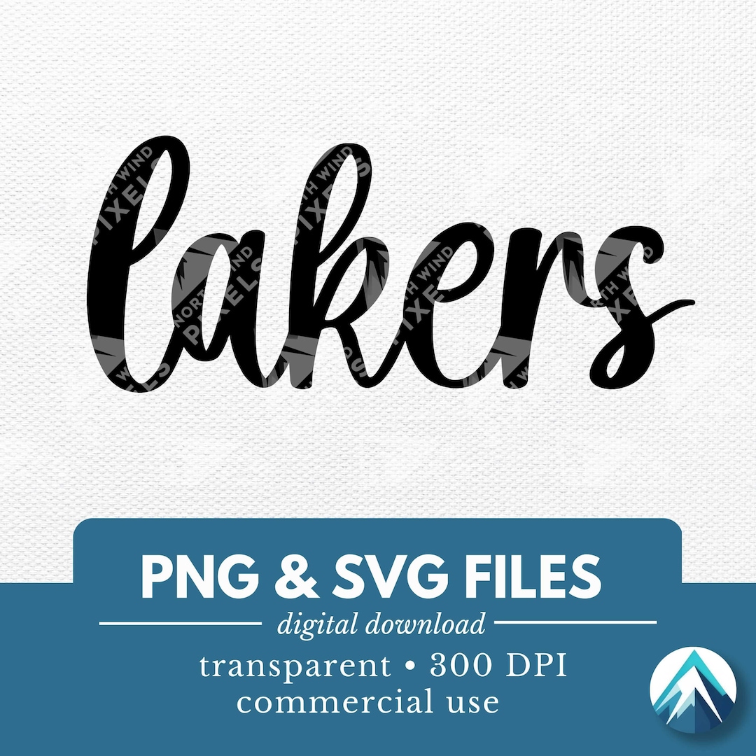 Lakers Digital Download, PNG and SVG Files, Clipart With Transparent ...