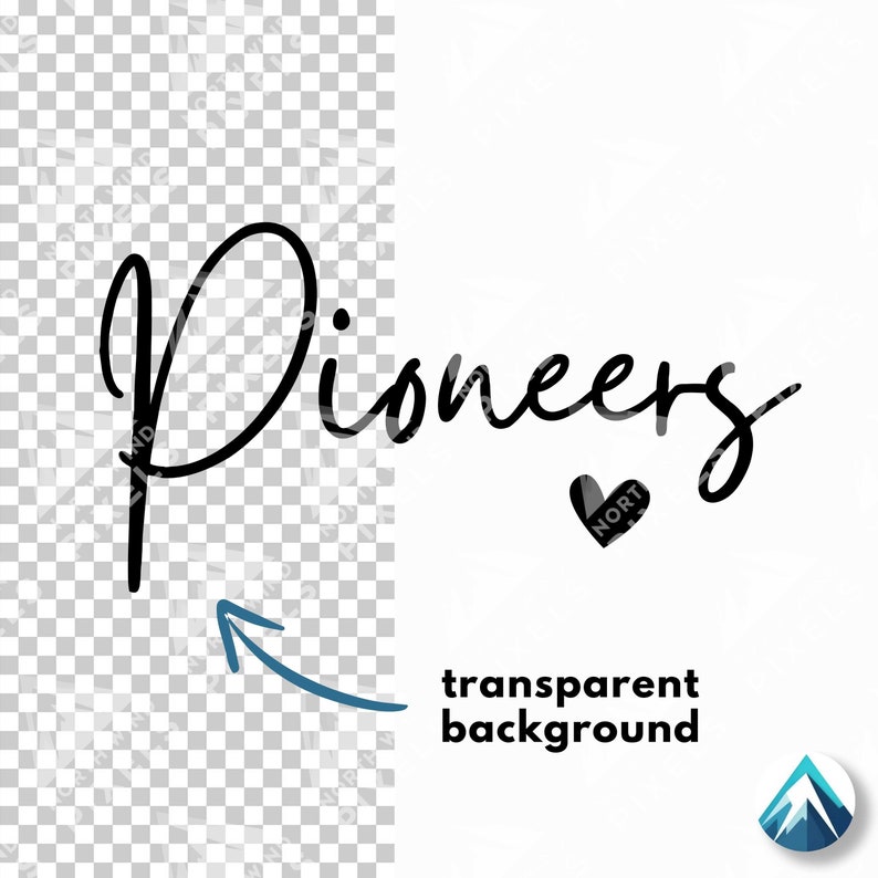 Pioneers Digital Download, PNG and SVG Files, Small Heart, Clip Art ...