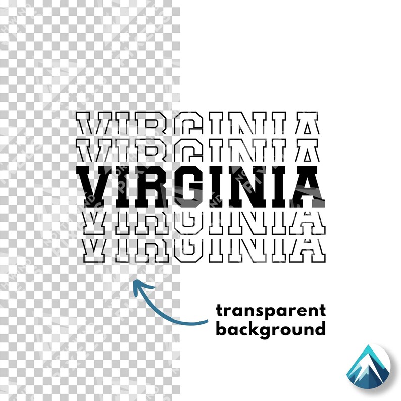 Virginia Digital Download, PNG and SVG Files, Transparent Background ...