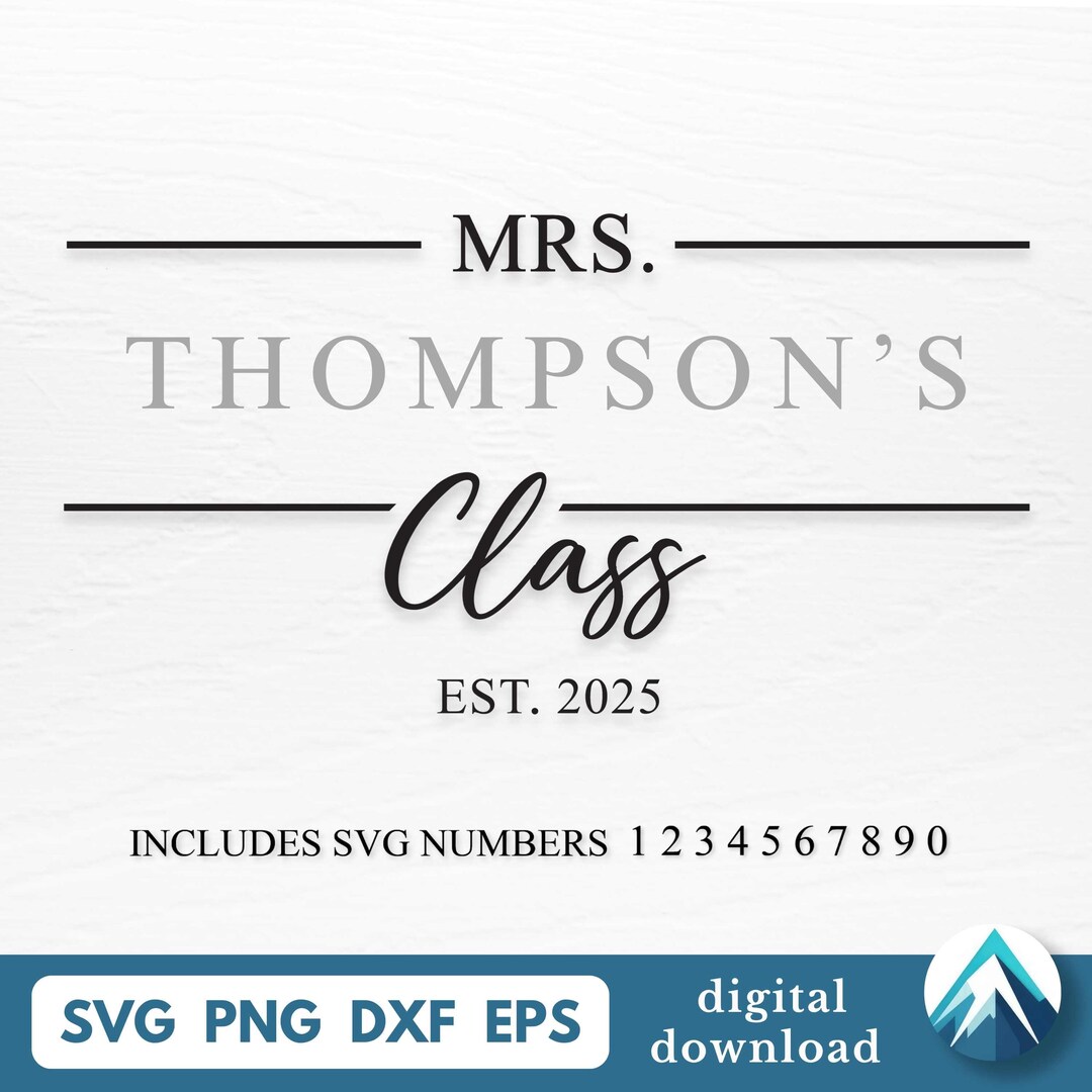 Mrs Class Monogram Digital Download, Svg Png Dxf Eps Files, Add Your ...