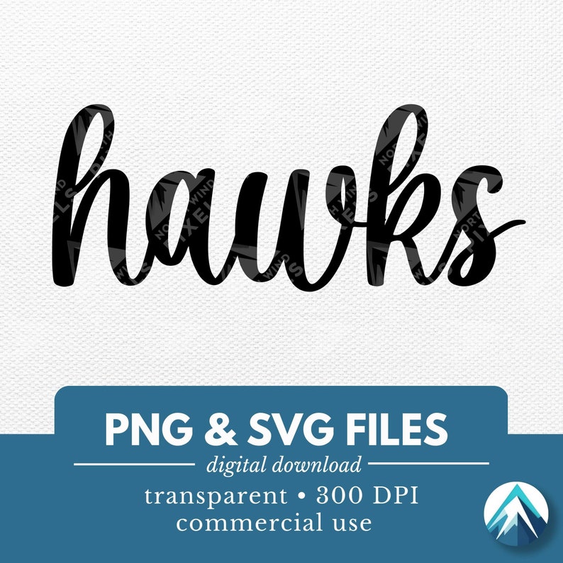 Hawks Digital Download, PNG and SVG Files, Clipart With Transparent ...