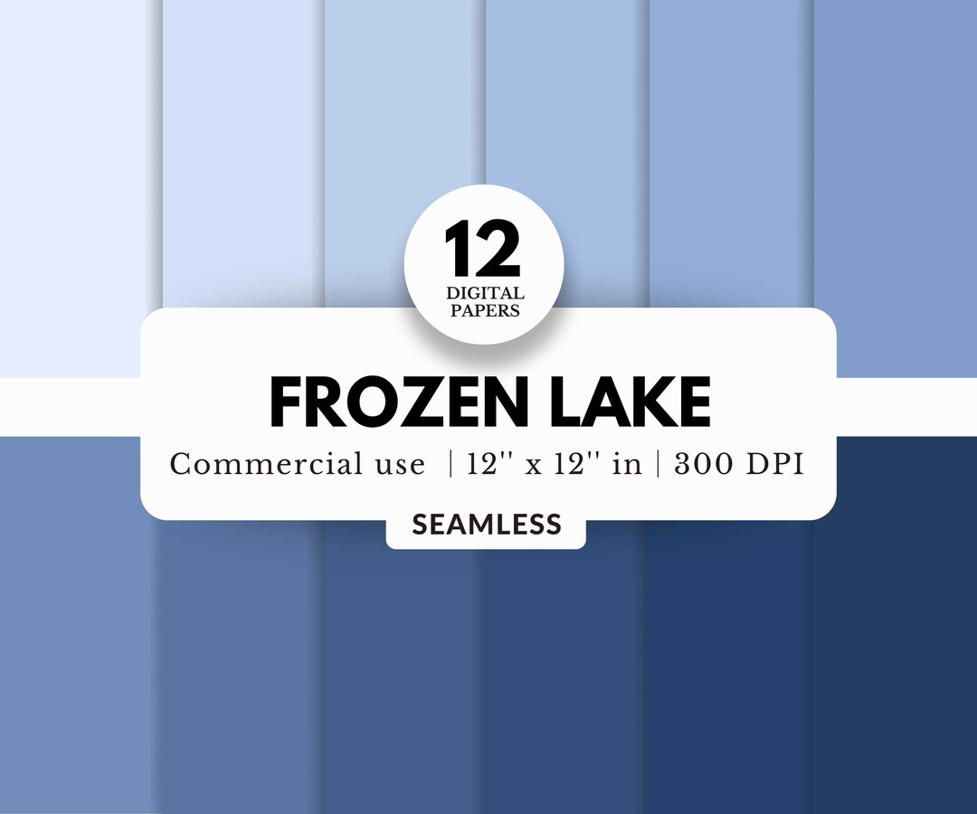 12 Frozen Lake Digital Papers Bundle, Seamless, 12x12, JPG Download ...