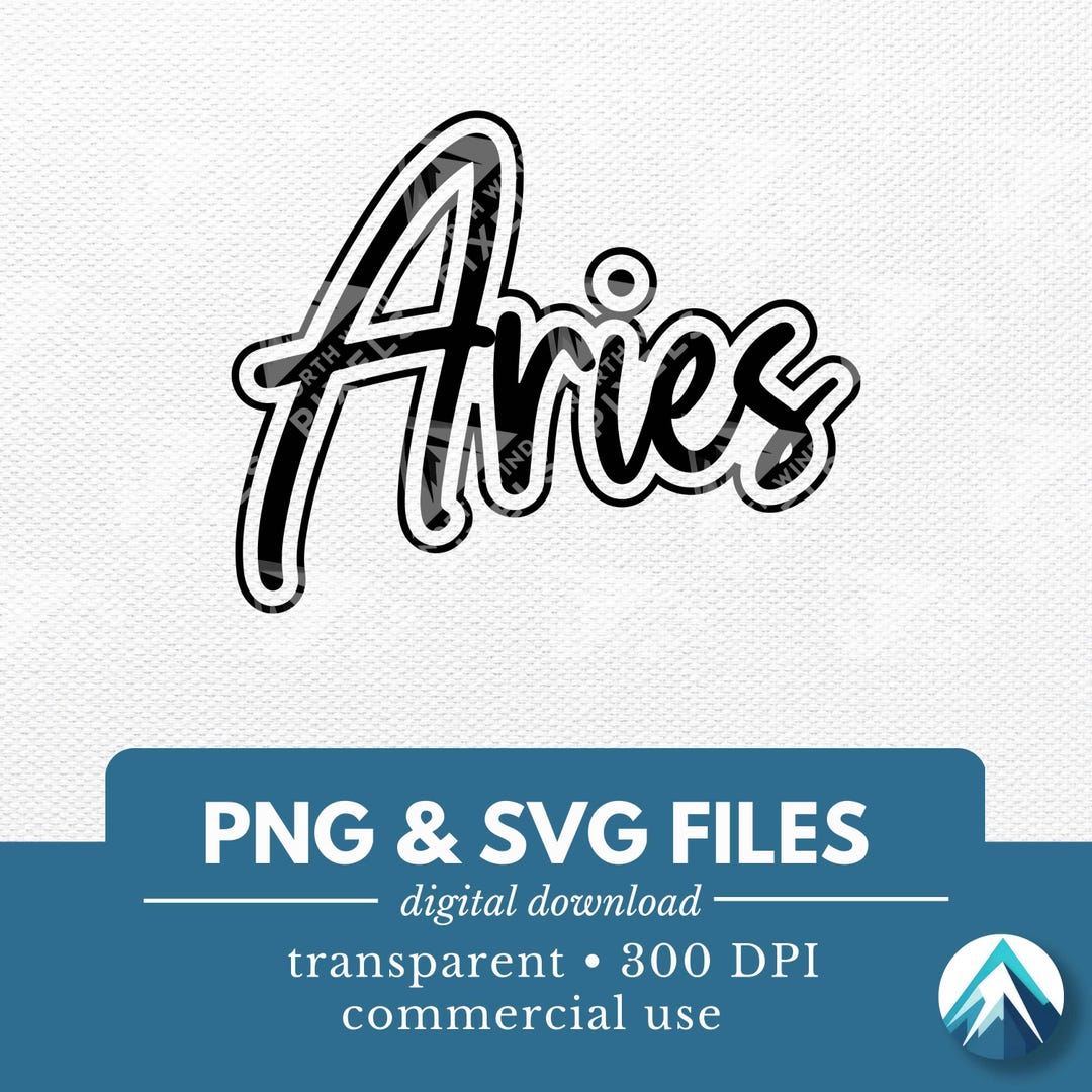 Aries Digital Download, PNG and SVG File, Transparent Background ...