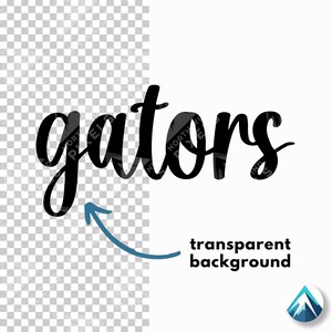 Gators Digital Download, PNG and SVG Files, Clipart With Transparent ...