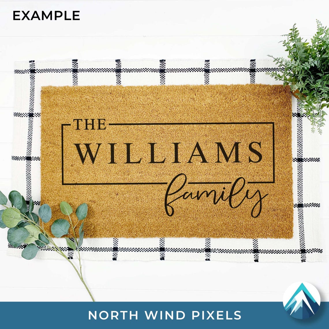 The Family Monogram in a Box Frame Digital Download, Svg Png Dxf Eps ...