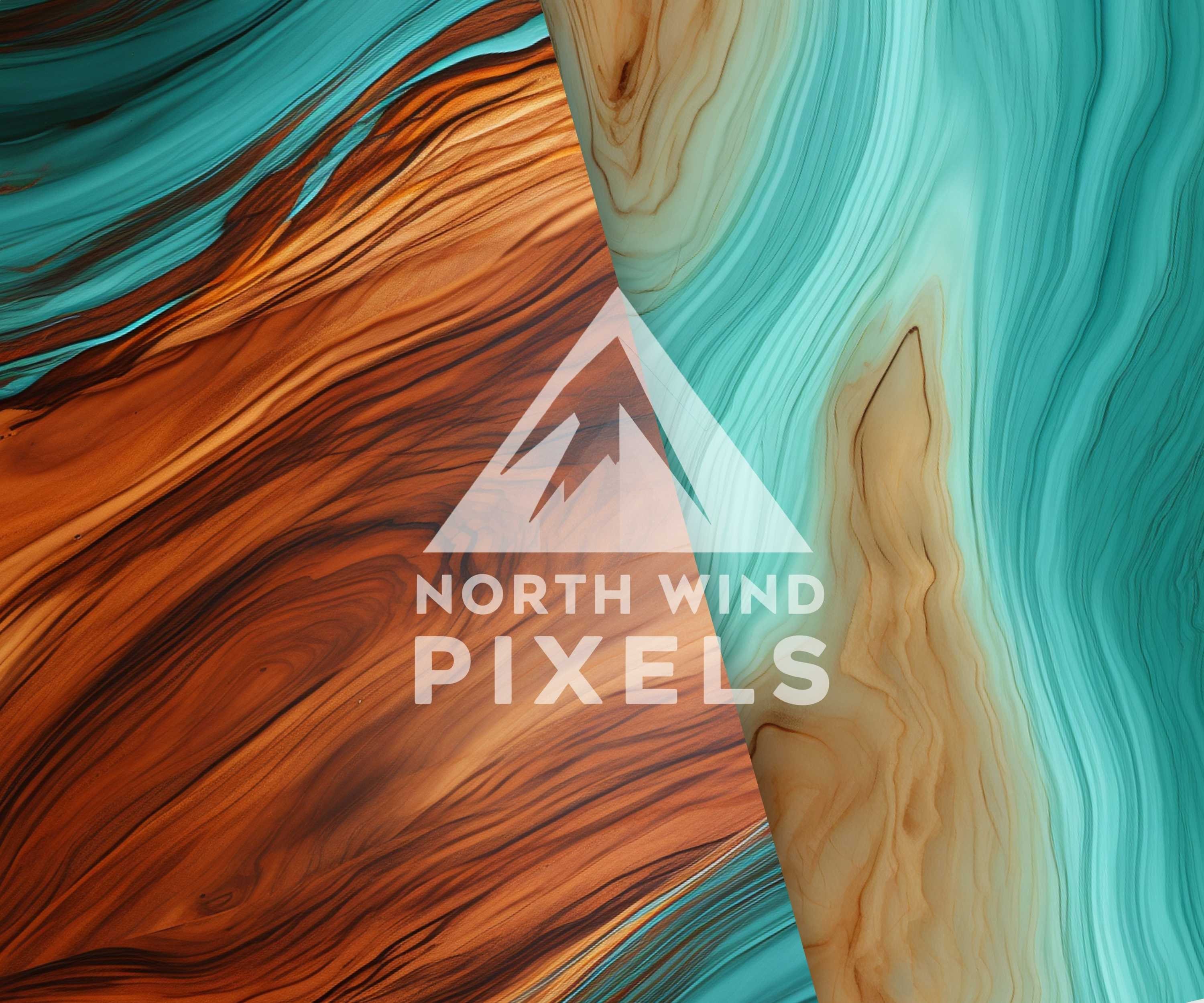 12 Teal Wood Grain Digital Papers, Seamless Patterns, 12x12, JPG ...