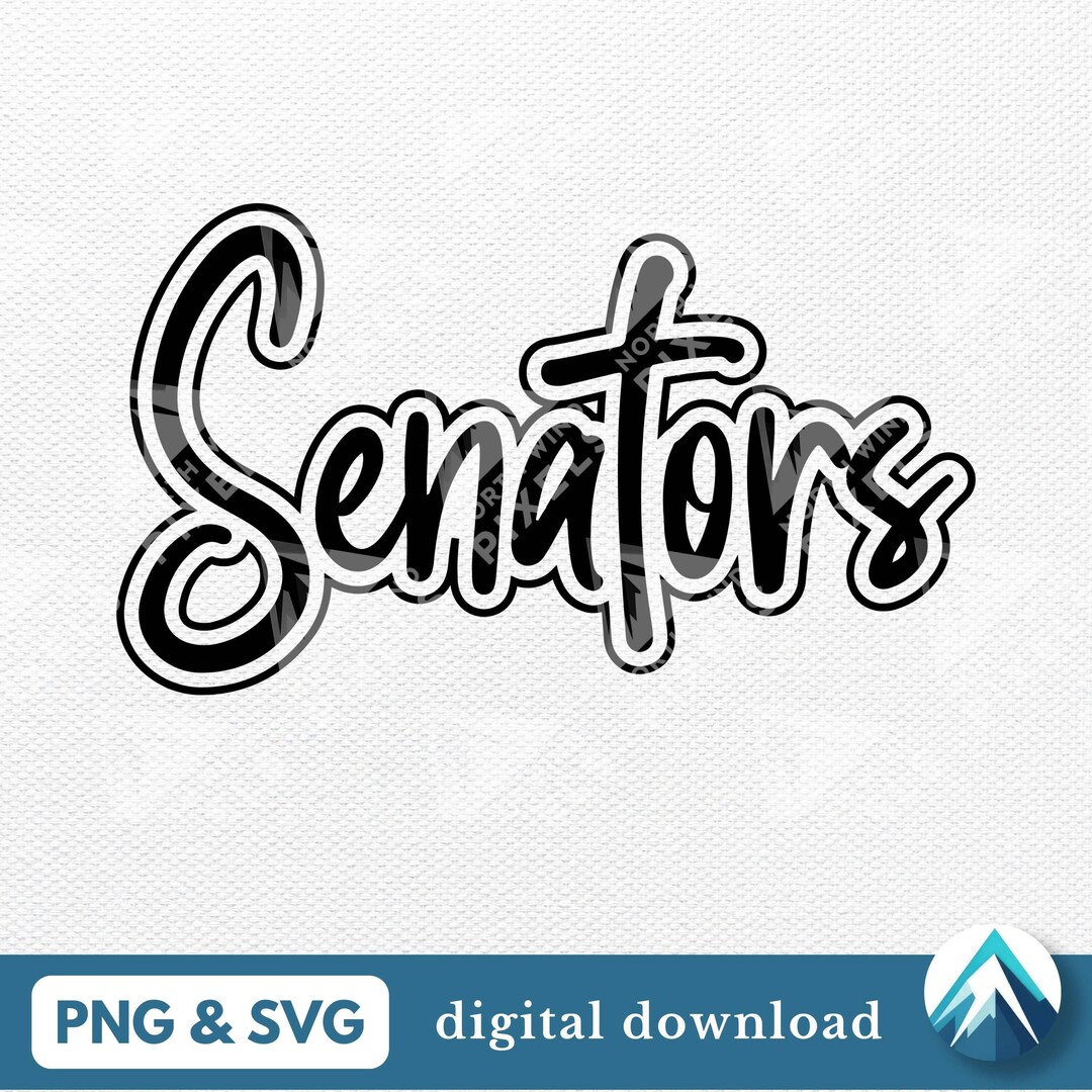 Senators Digital Download, PNG and SVG Files, Transparent Background ...