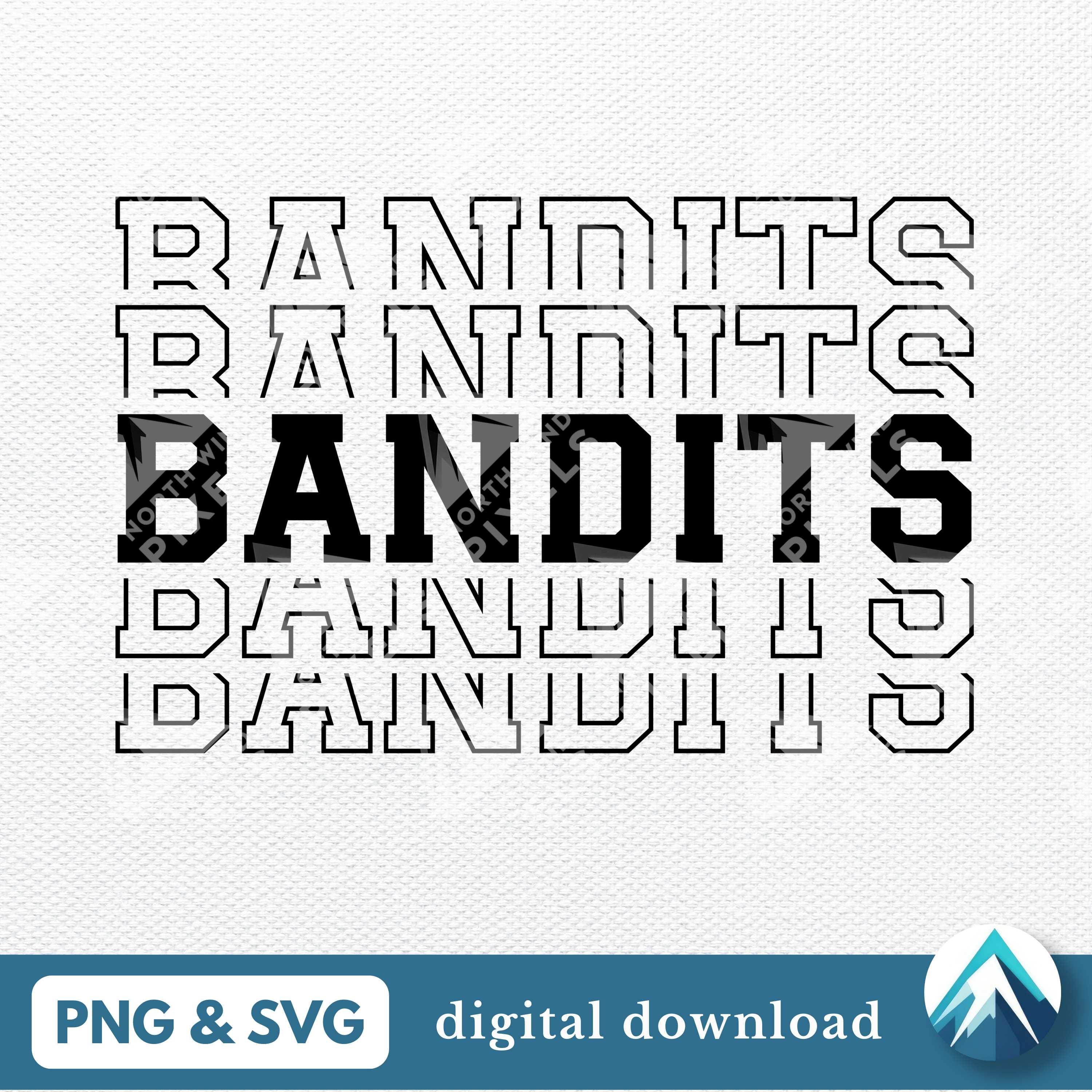 Bandits Digital Download, PNG and SVG Files, Transparent Background ...