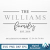 The Family Monogram Digital Download, Svg Png Dxf Eps File, Add Your ...