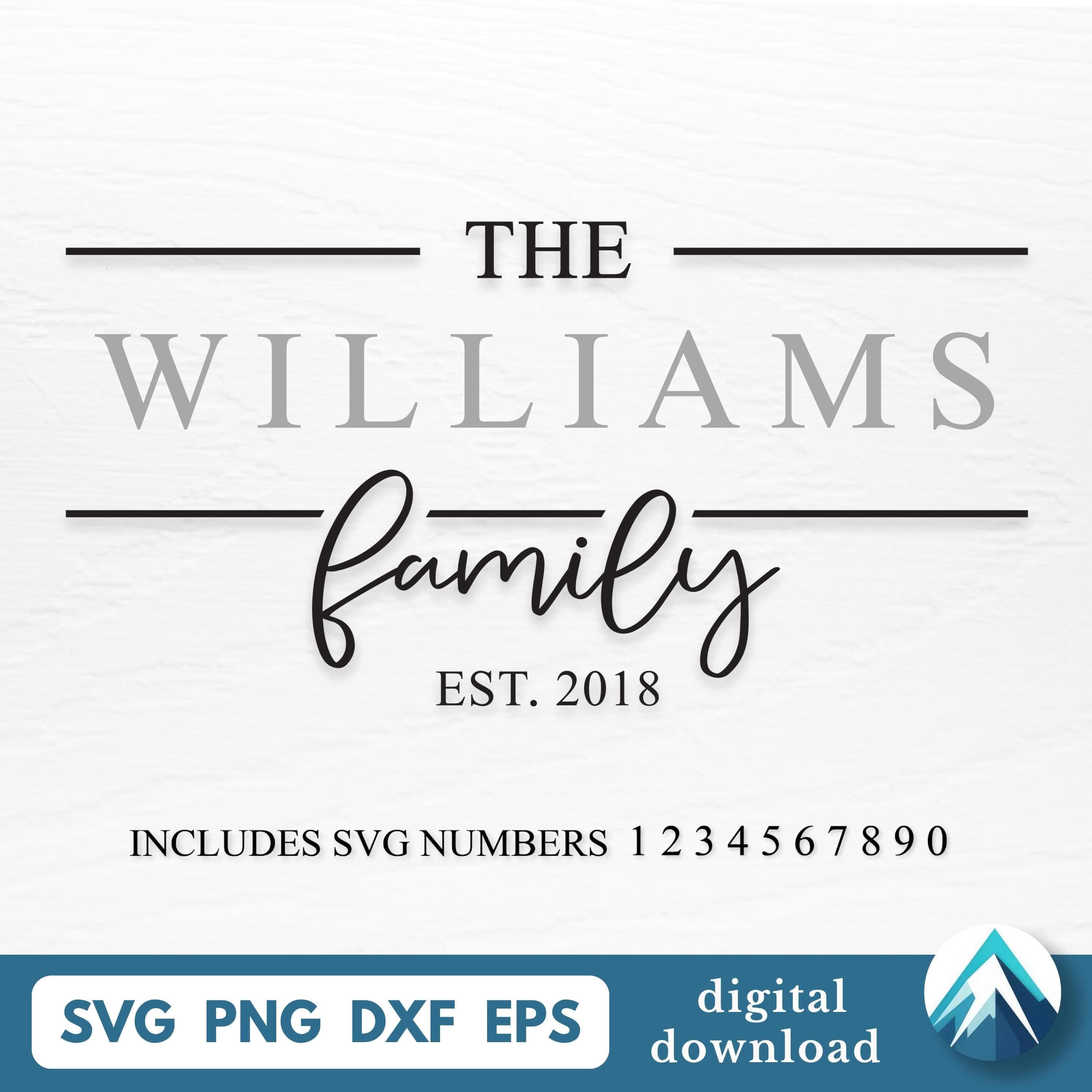 The Family Monogram Digital Download, Svg Png Dxf Eps File, Add Your ...