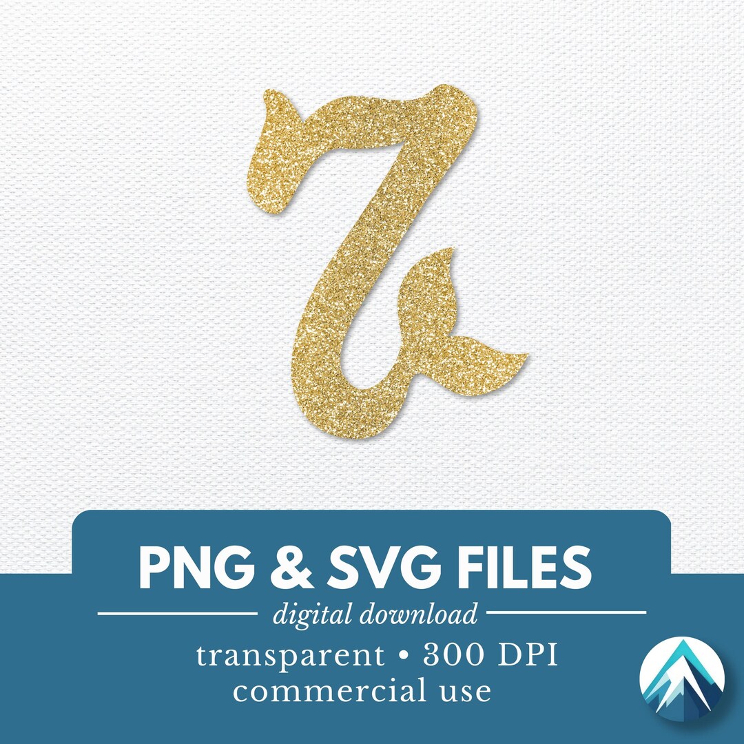7 Mermaid Tail Birthday Number, PNG and SVG File, Digital Download ...