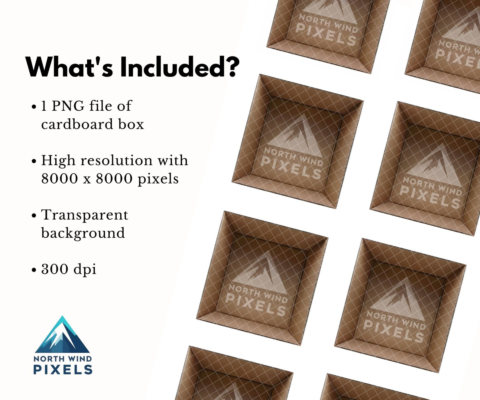 1 Empty Cardboard Box Digital Background, PNG, Transparent Image, in ...