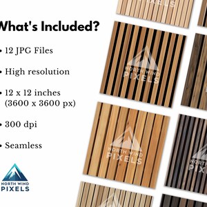 12 Wood Slats Digital Papers, Seamless Pattern, 12x12, JPG Download ...