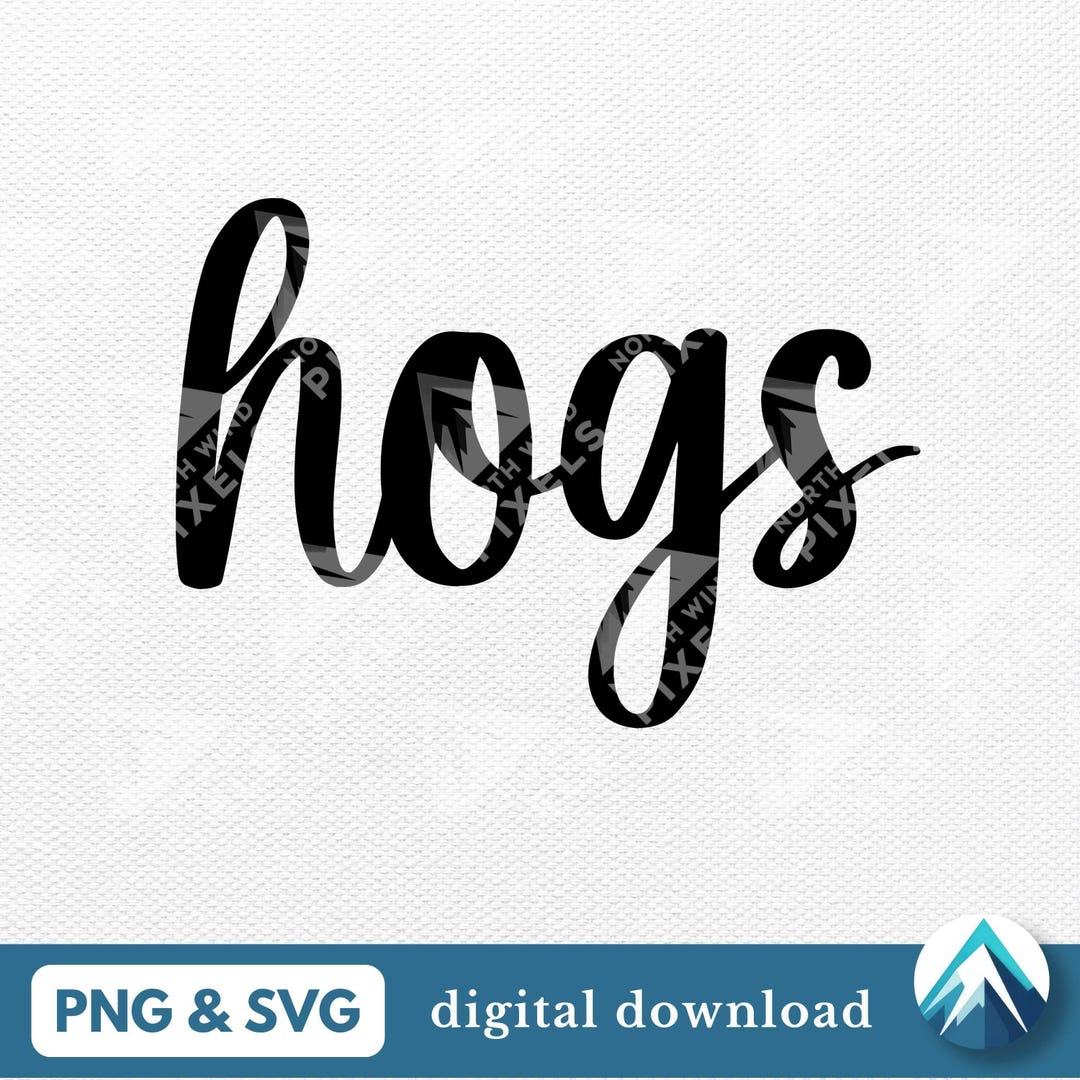 Hogs Digital Download, PNG and SVG Files, Clipart With Transparent ...