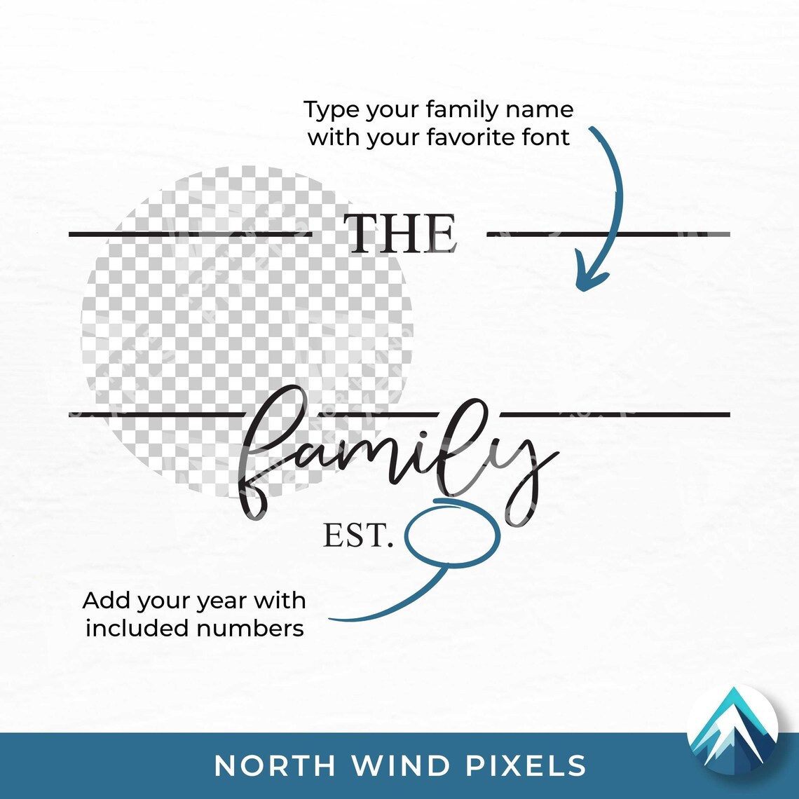 The Family Monogram Digital Download, Svg Png Dxf Eps File, Add Your ...