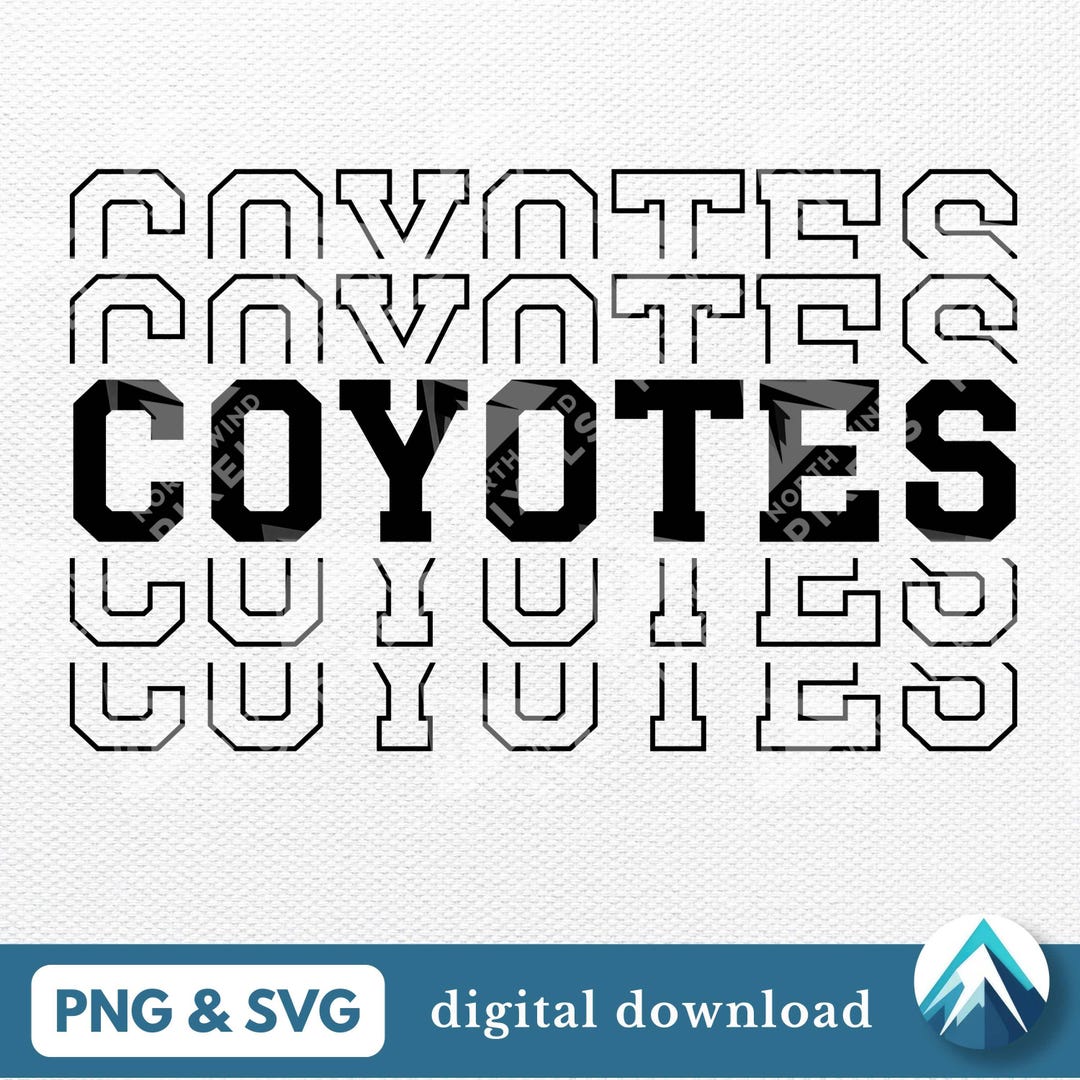 Coyotes Digital Download, PNG and SVG File, Clip Art With Transparent ...