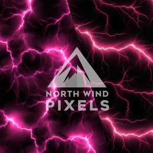 12 Pink Lightning Digital Papers, Seamless Patterns, 12x12, JPG ...
