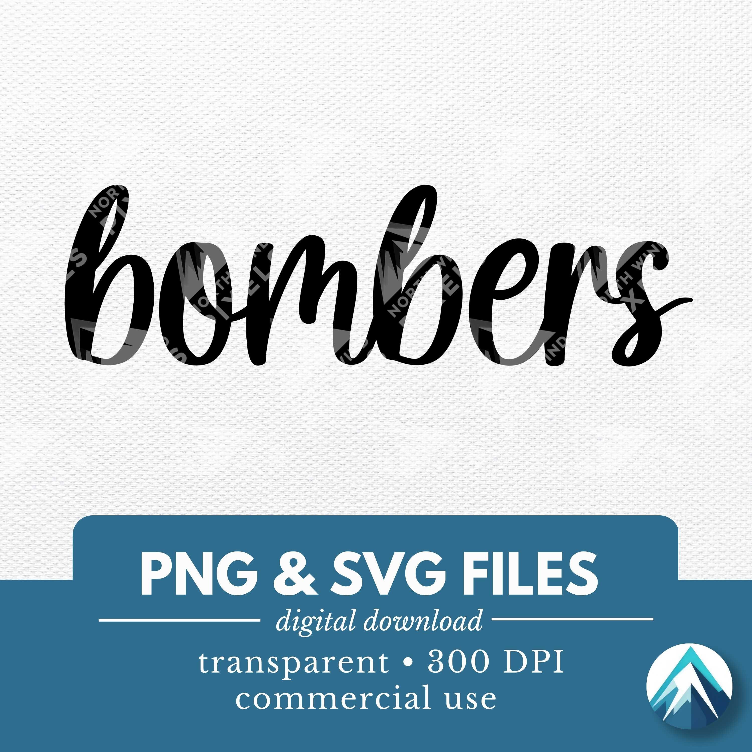 Bombers Digital Download, PNG and SVG Files, Clipart With Transparent ...