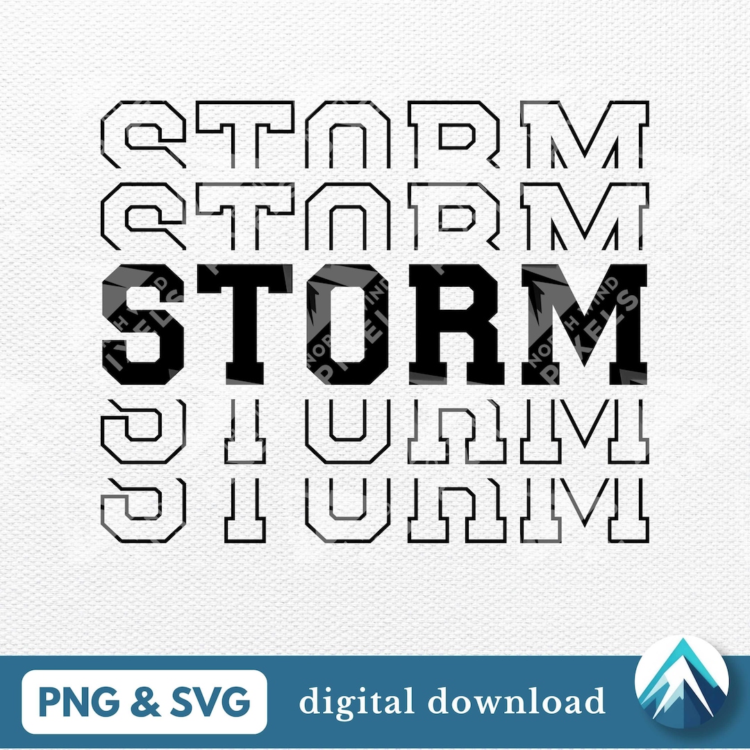 Storm Digital Download, PNG and SVG File, Transparent Background ...
