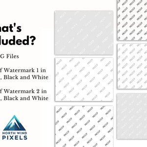 6 Proof Watermark Grids With Transparent Backgrounds, PNG Files ...