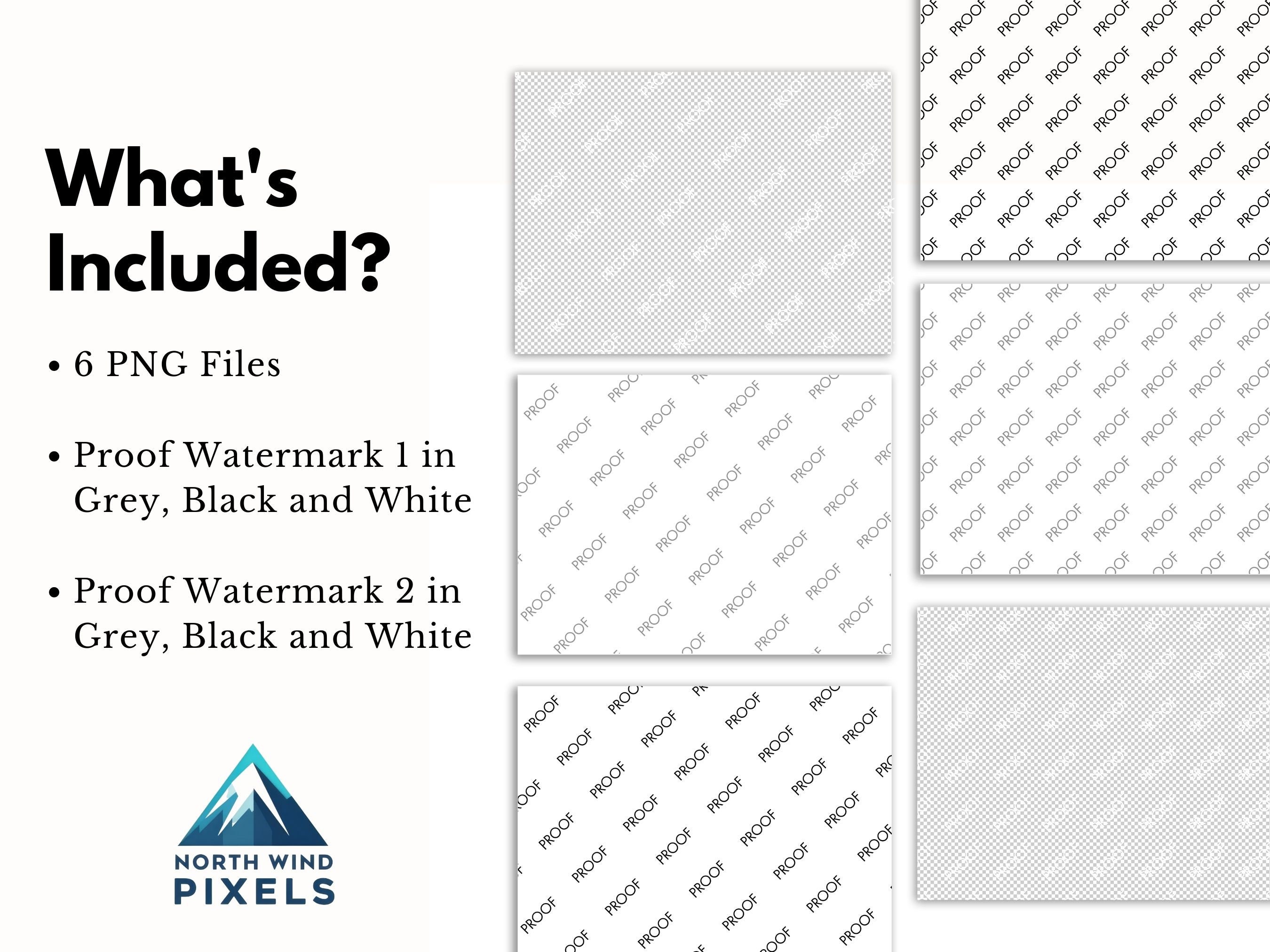 6 Proof Watermark Grids With Transparent Backgrounds, PNG Files ...