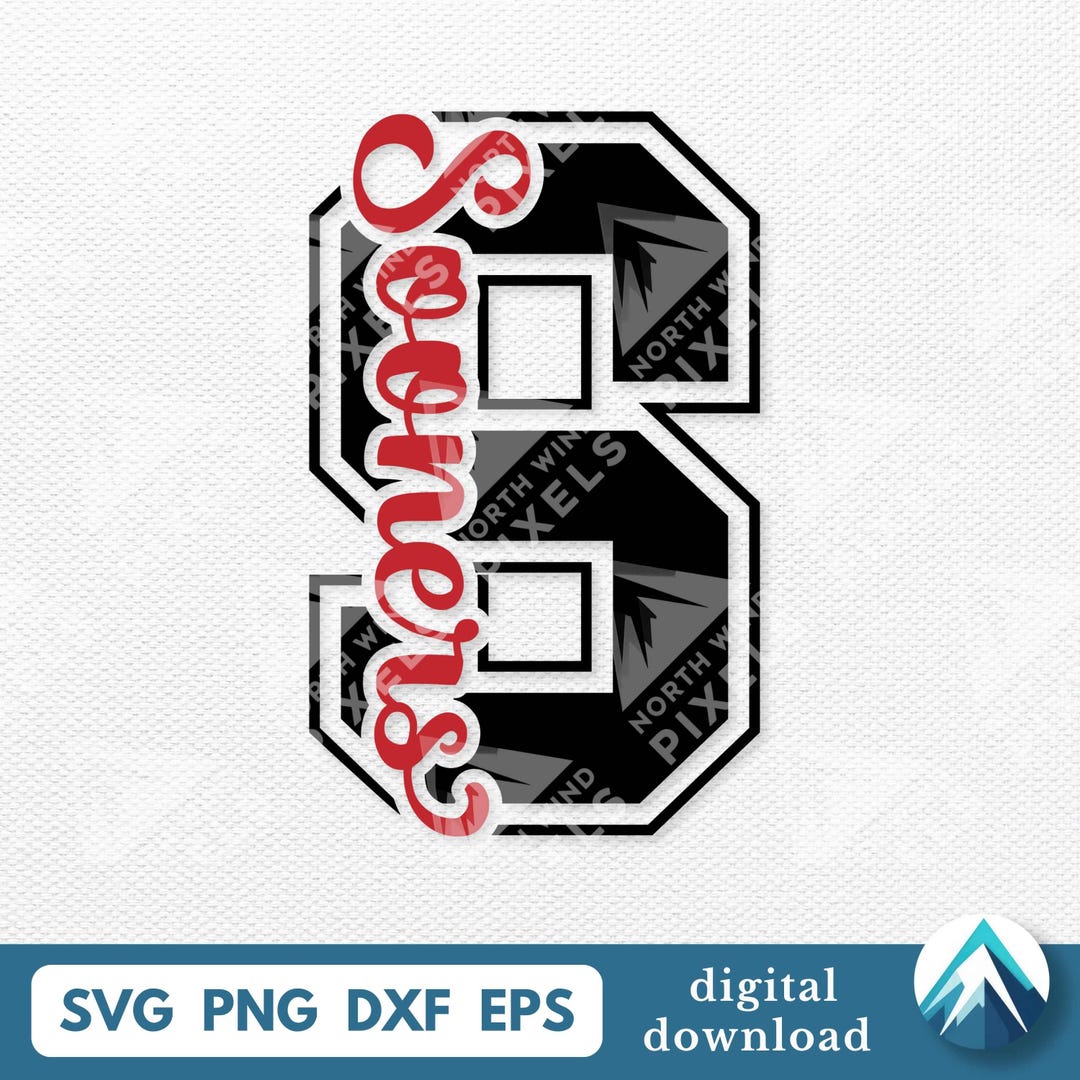 Sooners Varsity Monogram Digital Download, Svg Png Dxf Eps Files ...