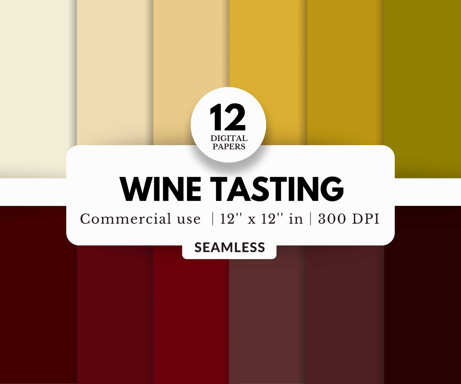12 Wine Tasting Digital Papers, JPG Download, Solid Color Palette With ...
