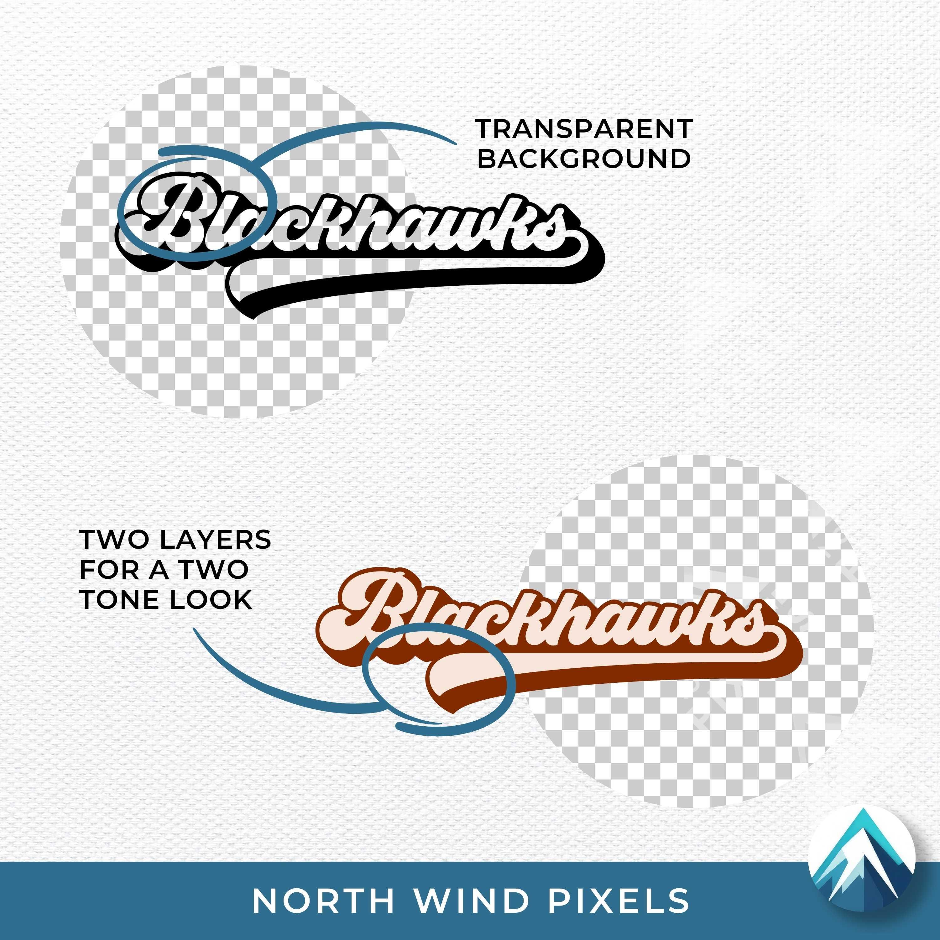 Sporty Blackhawks Digital Download, PNG and SVG Files, Transparent ...