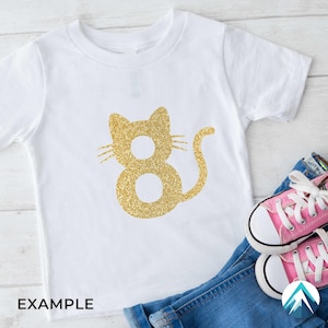 8 Cat Birthday Number, PNG and SVG File, Digital Download, Transparent ...