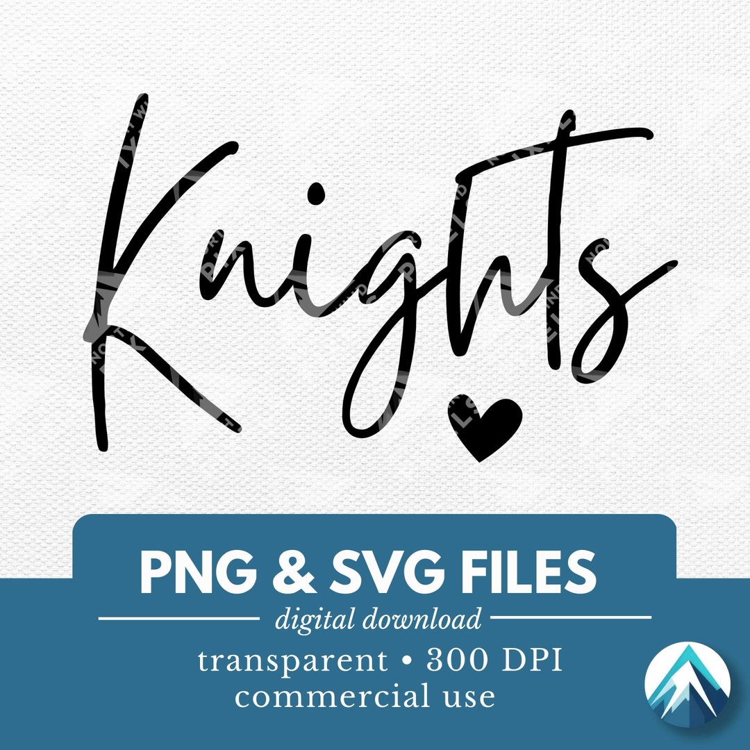 Knights Digital Download, PNG and SVG Files, Small Heart, Transparent ...