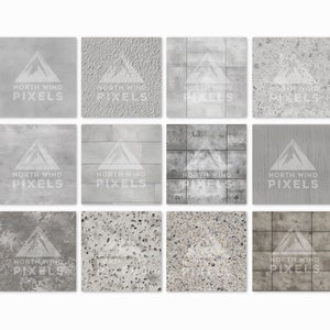 12 Concrete Texture Digital Papers, Seamless Pattern, 12x12, JPG Files for Download, for Walls ...