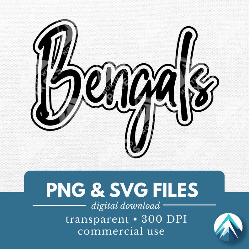 Bengals Digital Download, PNG and SVG Files, Clipart Transparent ...