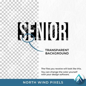 Stencil Senior Digital Download, Svg Png Dxf Eps Files, Transparent ...