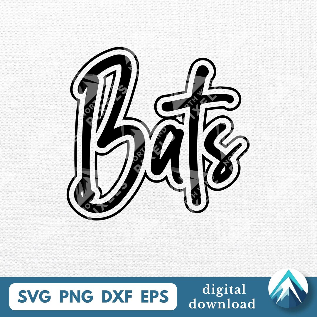 Bats Digital Download, Svg Png Dxf Eps Files, Clipart Images With ...