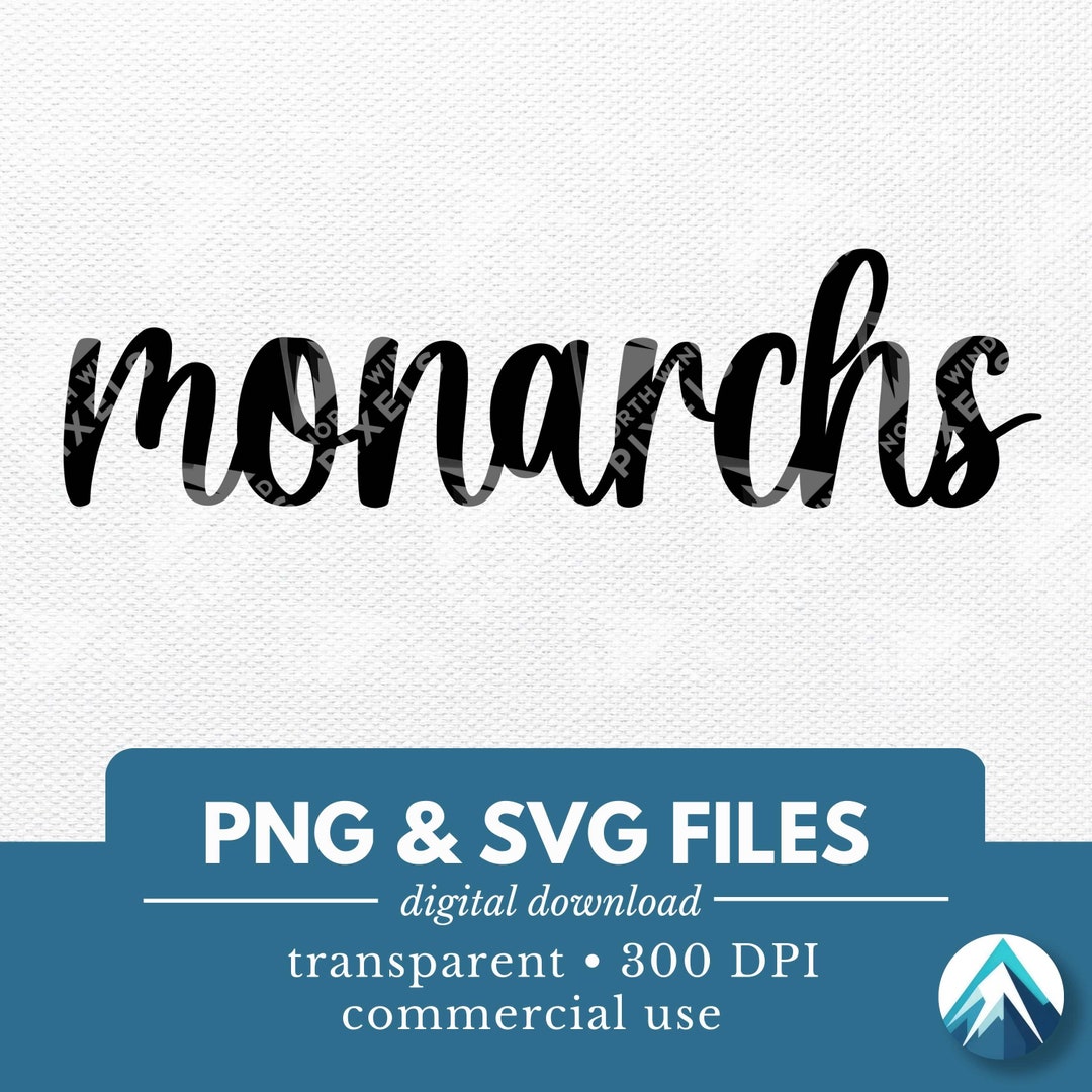 Monarchs Digital Download, PNG and SVG Files, Clipart With Transparent ...