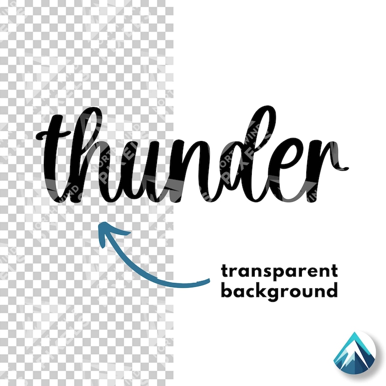 Thunder Digital Download, PNG and SVG Files, Clipart With Transparent ...