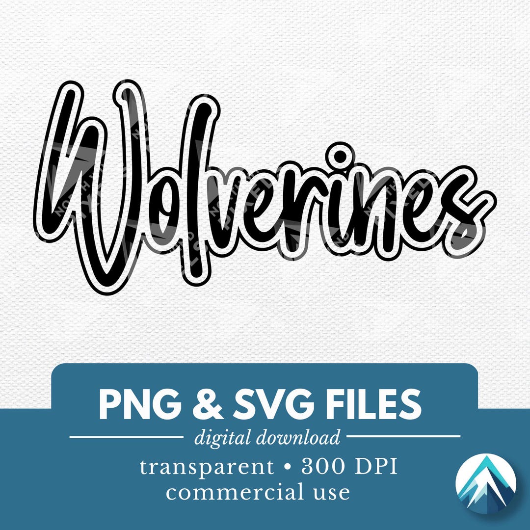 Wolverines Digital Download, PNG and SVG Files, Digital Download ...