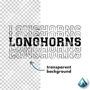 Longhorns Digital Download, PNG and SVG Files, Transparent Background ...