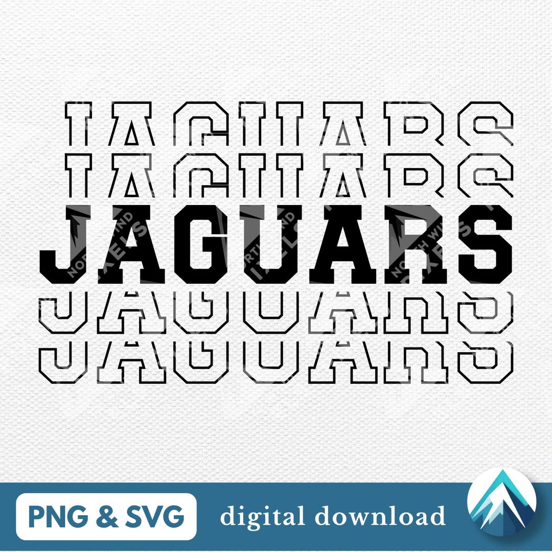 Jaguars Digital Download, PNG and SVG Files, Transparent Background ...