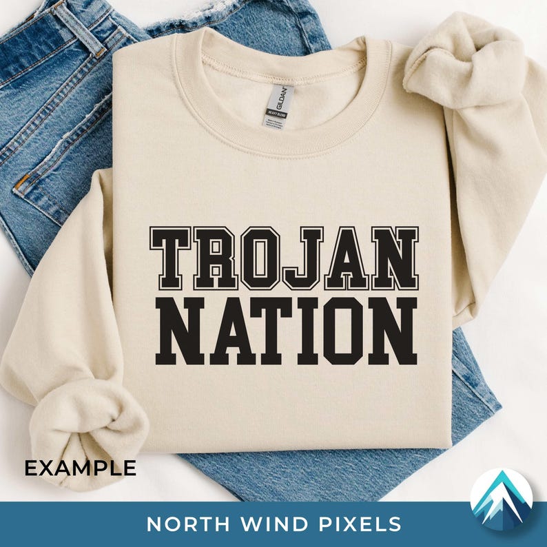 Trojan Nation With College Letters Digital Download, Svg Png Dxf Eps ...