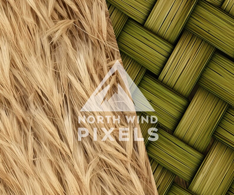 12 Earthy Boho Grass Texture Digital Papers, Seamless Patterns, 12x12 ...