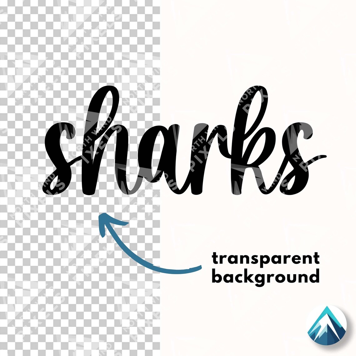 Sharks Digital Download, PNG and SVG Files, Clipart With Transparent ...