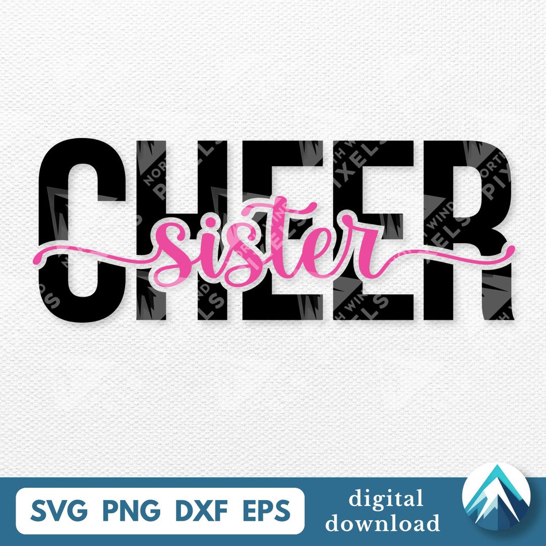 Cheer Sister Digital Download, Svg Png Dxf Eps File, Transparent ...